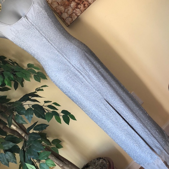 Basix Ii | Dresses | Basix Ii Silk Beaded Evening Gown With Silk Scarf ...